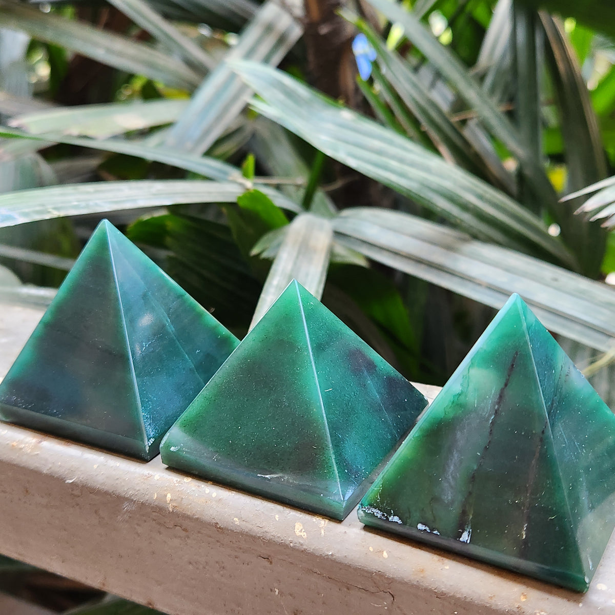 Buy Natural Green Jade Pyramids Online for Luck & Abundance — My Soul ...