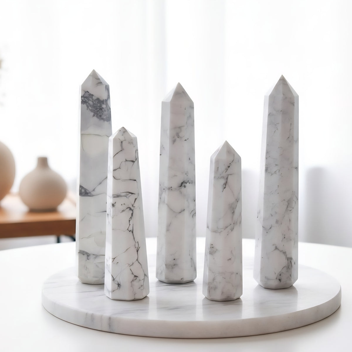 Buy Howlite Tower / Wand Online - Know Price and Benefits — My Soul Mantra
